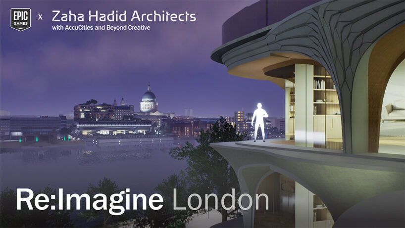 fortnite x ZHA invite players to 're:imagine london' in multiplayer quest