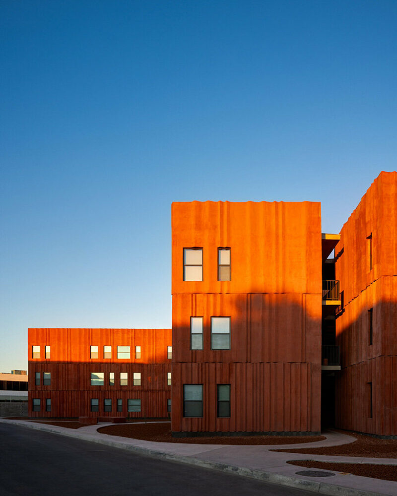 shadows shift throughout the day on RT2 apartments' undulating facade ...
