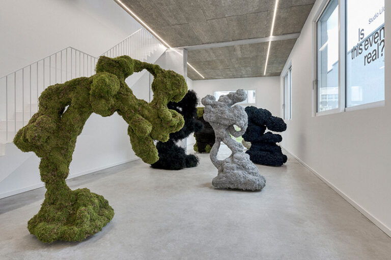 studio lilo molds moss like clay to create these botanical sculptures