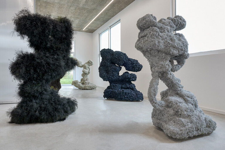 studio lilo molds moss like clay to create these botanical sculptures