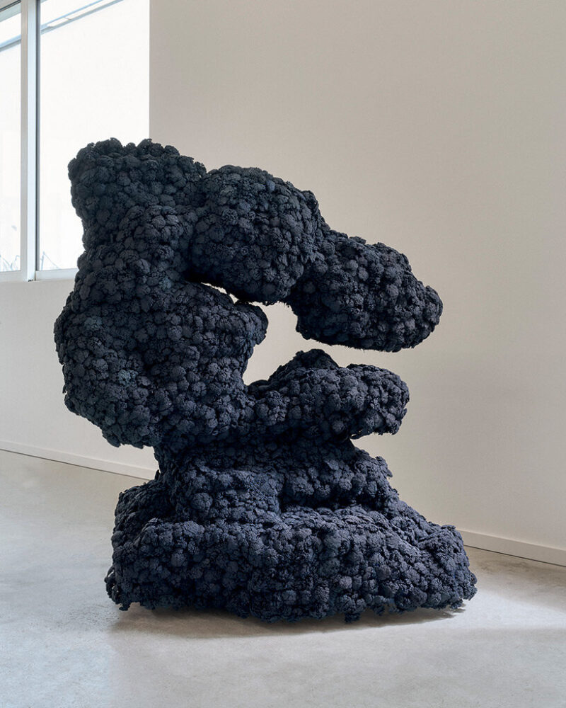 studio lilo molds moss like clay to create these botanical sculptures