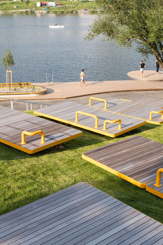 vibrant-colored platforms by mostlikely scatter like confetti on vienna ...