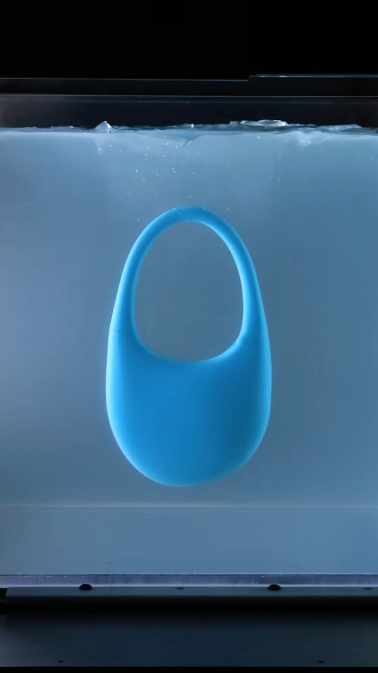 coperni 3D prints ariel’s swipe bag inside a pool of water gel for its ...