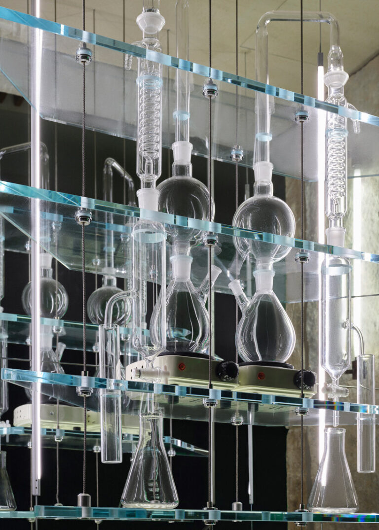 quarries inspire shelving system in dongqi design's shanghai store