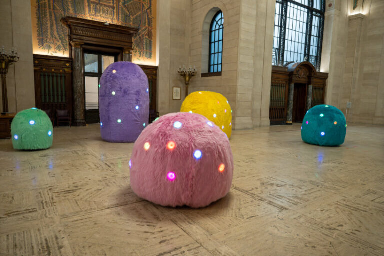 friendswithyou’s autonomous fuzzy robots play healing sounds inside ...