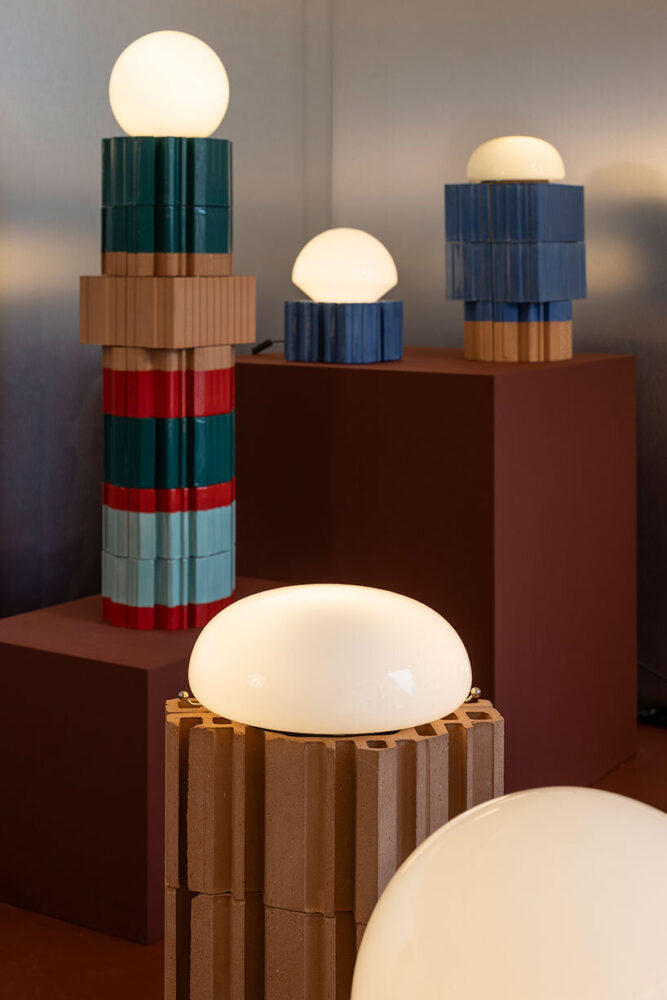 AGO projects fills india mahdavi's paris room with terracotta brick ...