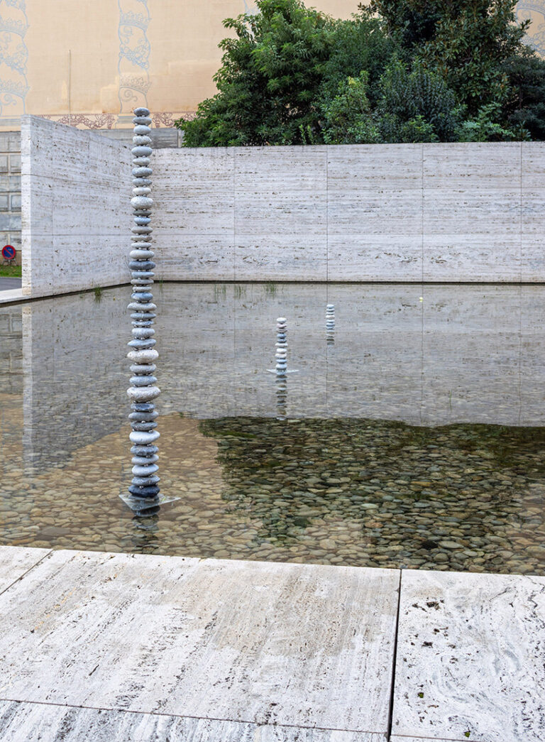 levitating pebble installation defies gravity at mies van der rohe's ...
