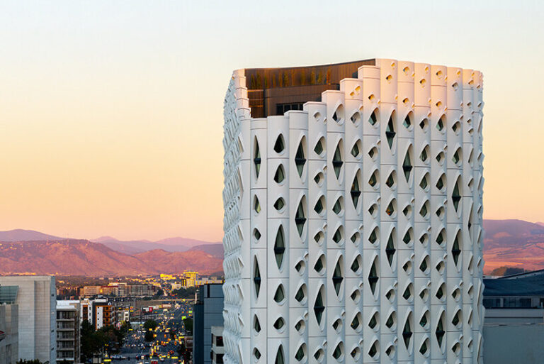 studio gang's aspen tree-inspired hotel 'populus' opens in denver