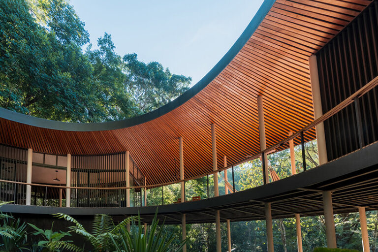 studio saxe plans circular 'sinfonia verde' stilt house in costa rica