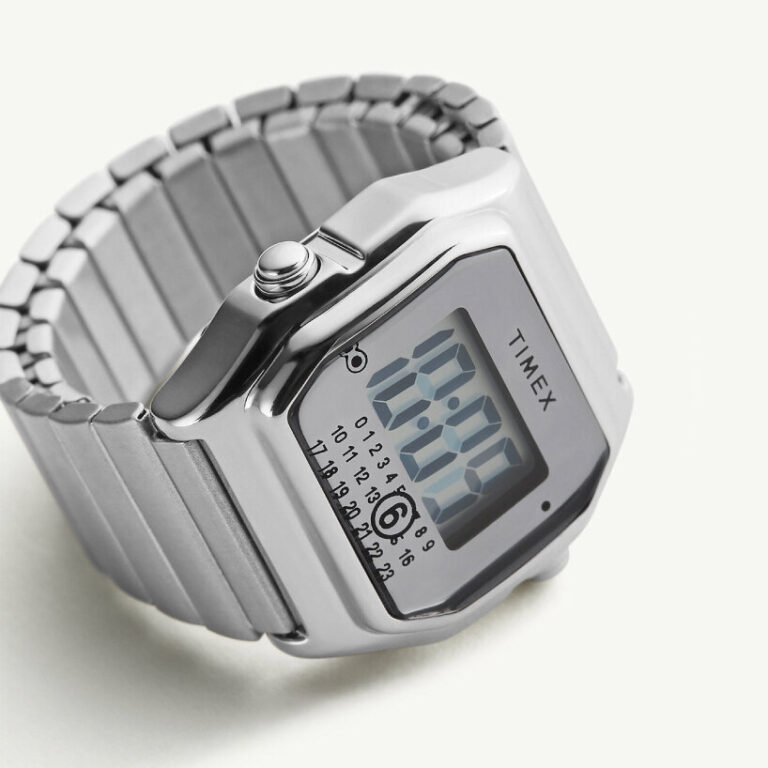 timex releases MM6 maison margiela steel watch that fits around ring finger