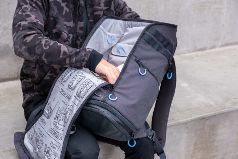 rethinking the backpack: NIKE makes accessible bag for every body using magnetic flap
