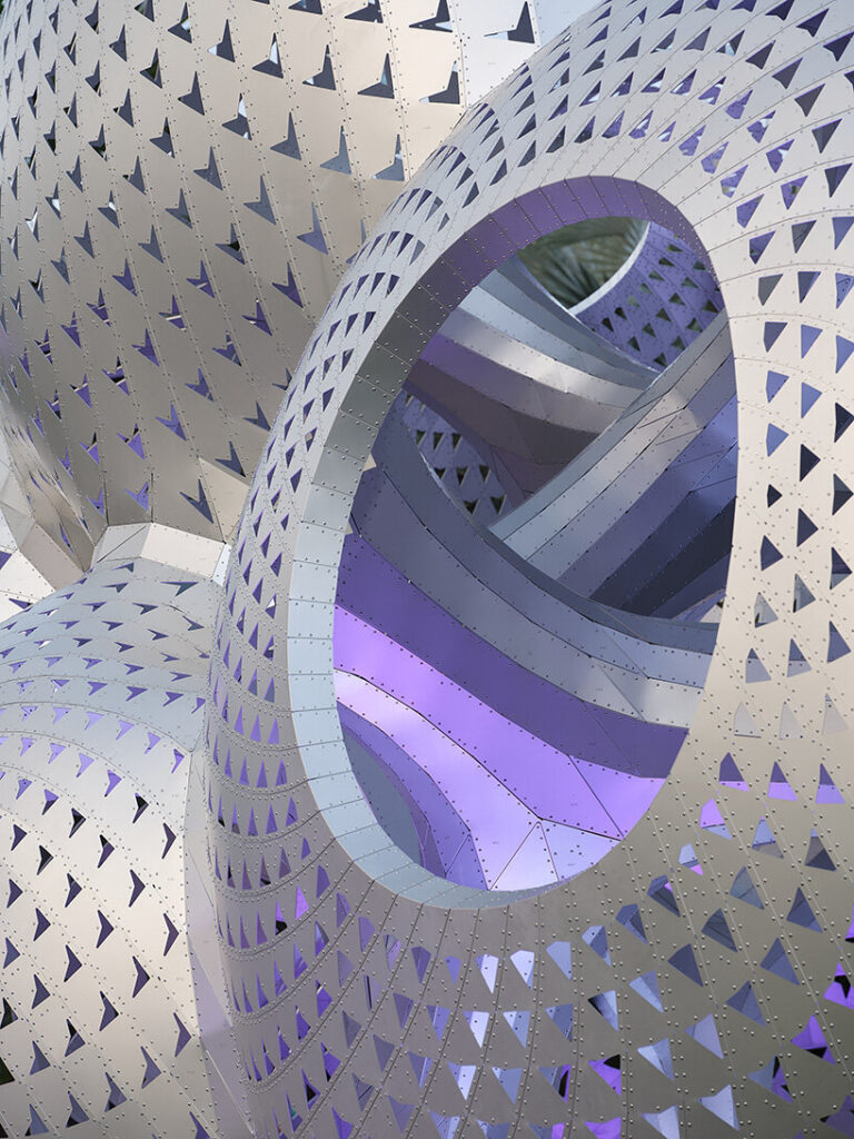 aluminum clads curved porsche pavilion by MARC FORNES / THEVERYMANY in ...