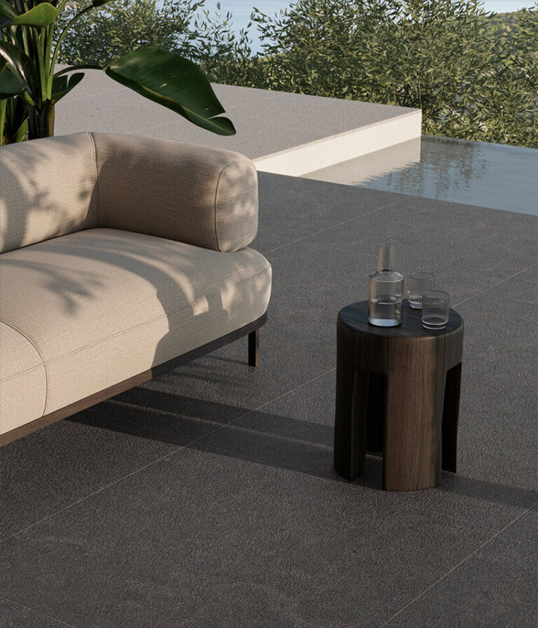 ariostea captures portuguese limestone in elementae porcelain surfaces