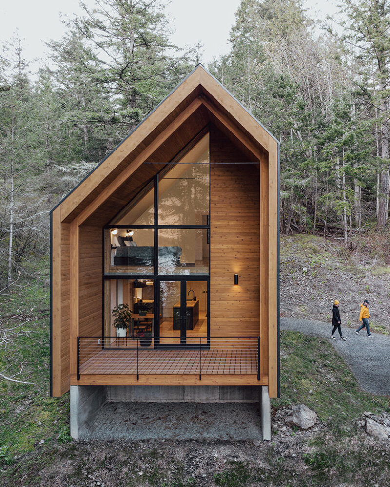 leckie studio designs prefab flat-pack 'system 02' backcountry hut