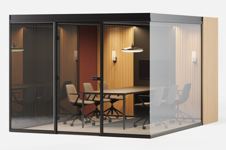boss design redefines offices with modular & biophilic eden pod