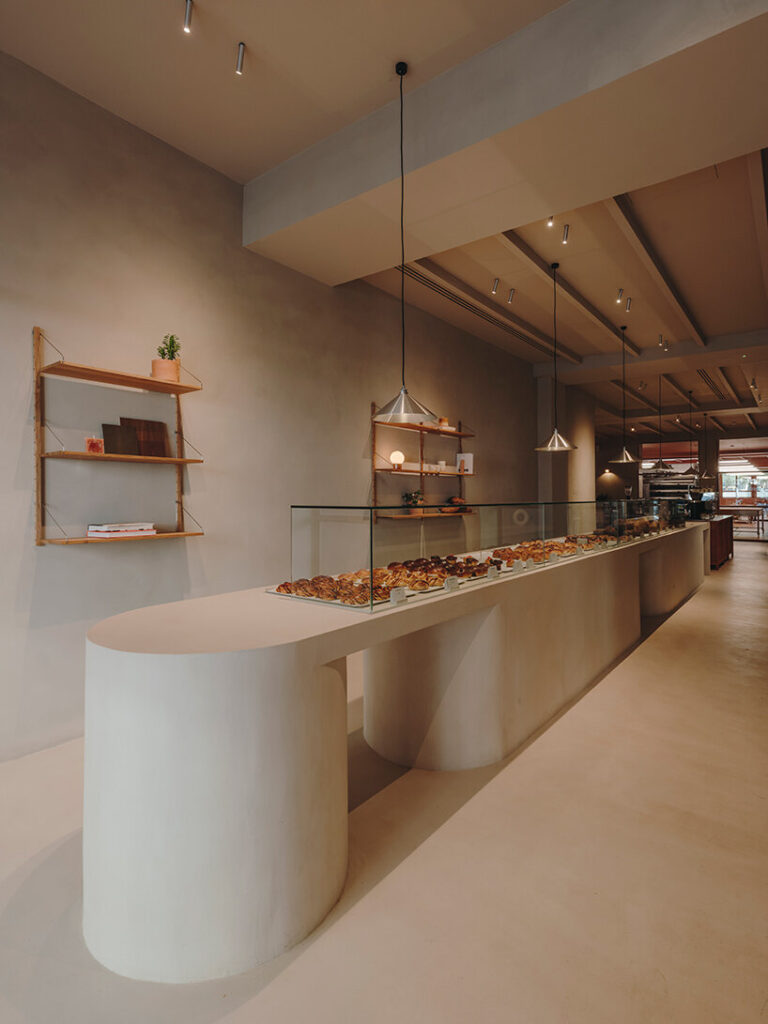 isern serra curates terracotta 'origo' café for historic barcelona
