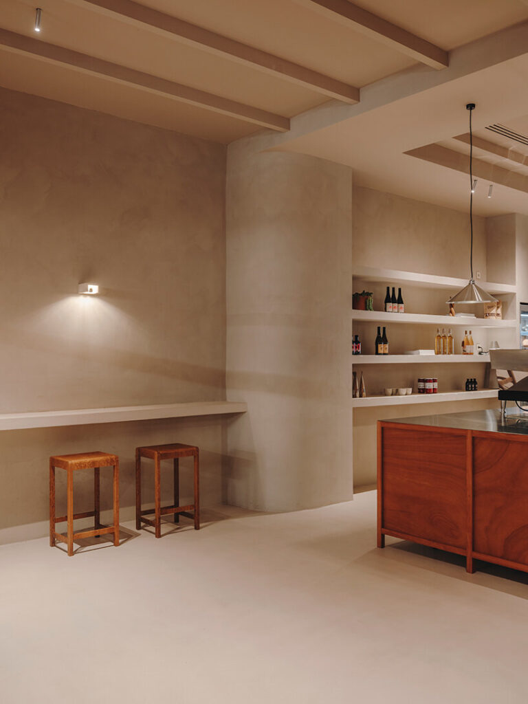 isern serra curates terracotta 'origo' café for historic barcelona