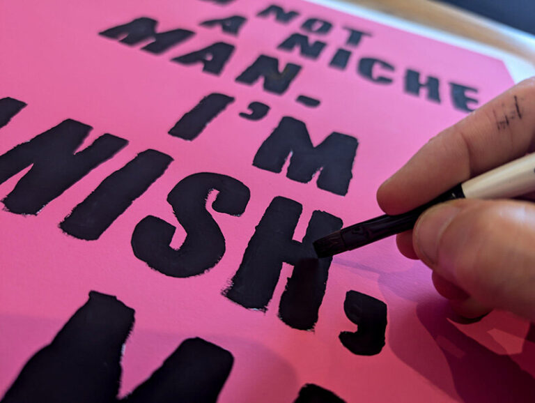 stuart semple signs his artworks NOT A NICHE MAN under new legal name ...