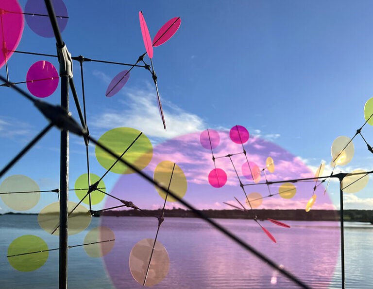 vincent leroy's multicolored installation turns japanese beach into ...