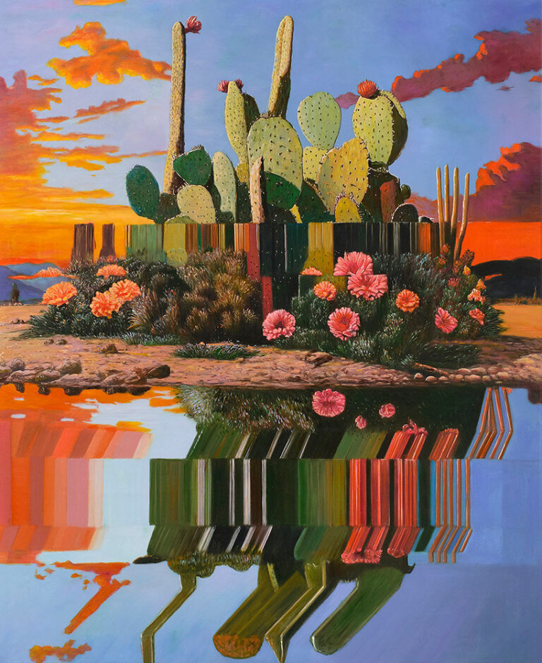 glitching oil paintings by alexis mata show at 'the hole' in tribeca