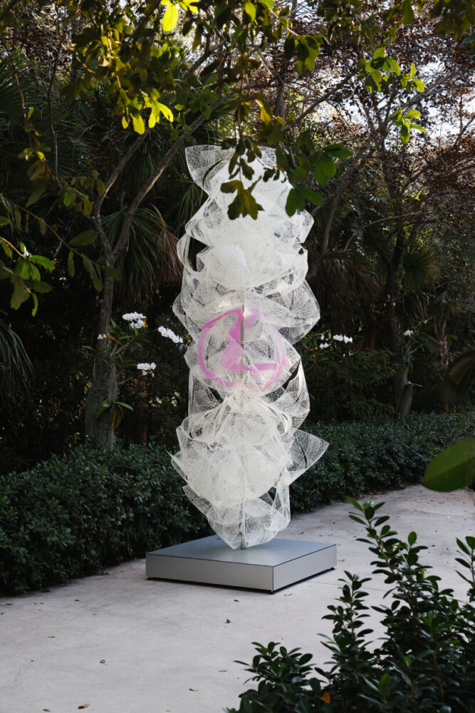 crafting plastics 3D prints lexus car as bio-based installation in miami