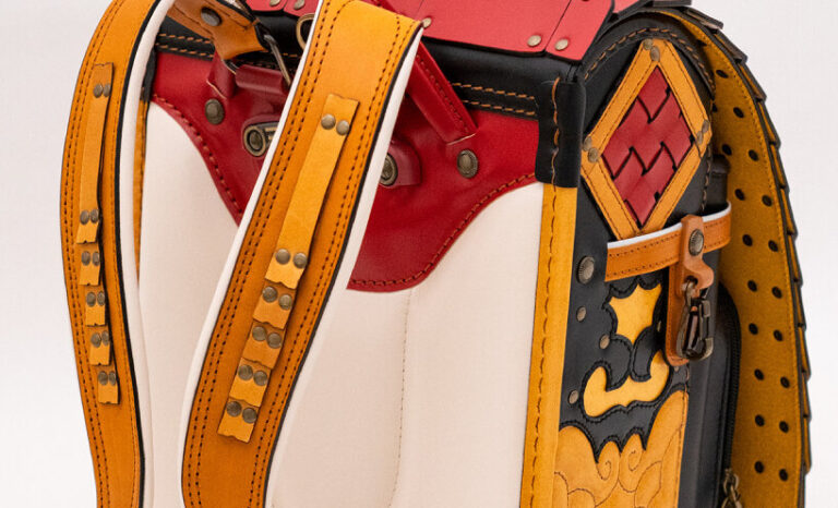 randoseru backpack recreates samurai armor with recycled scraps