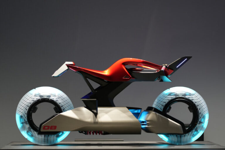 yamaha's concept superbike Y/AI has wheels that glow in the dark