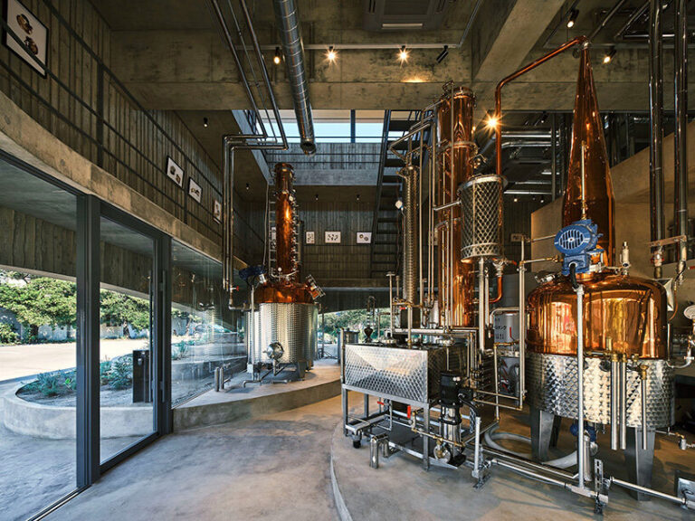 gin distillery in japan appears to float with arched openings by EA ...