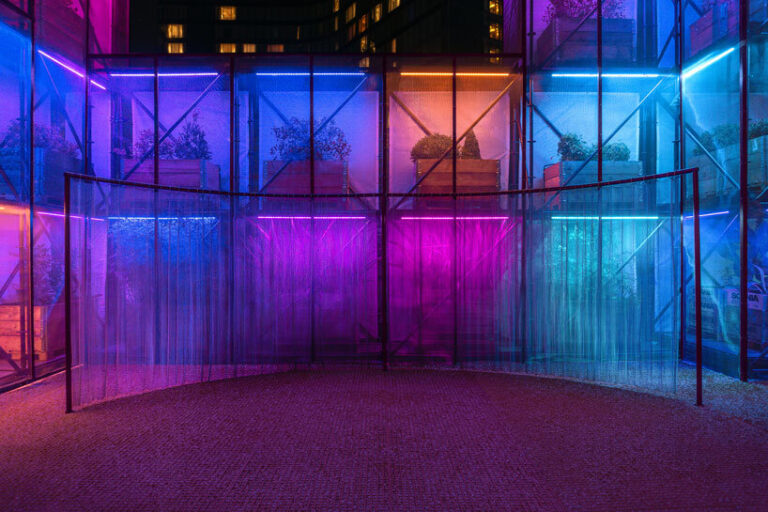 BARN arch.'s scaffolding installation forms vertical garden in istanbul