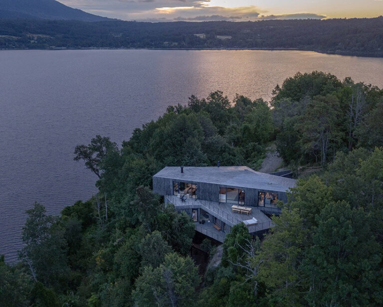 cazú zegers stacks shifting stone blocks to form PYR house in chile