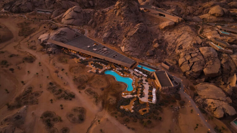 desert rock resort by oppenheim architecture opens in saudi arabia