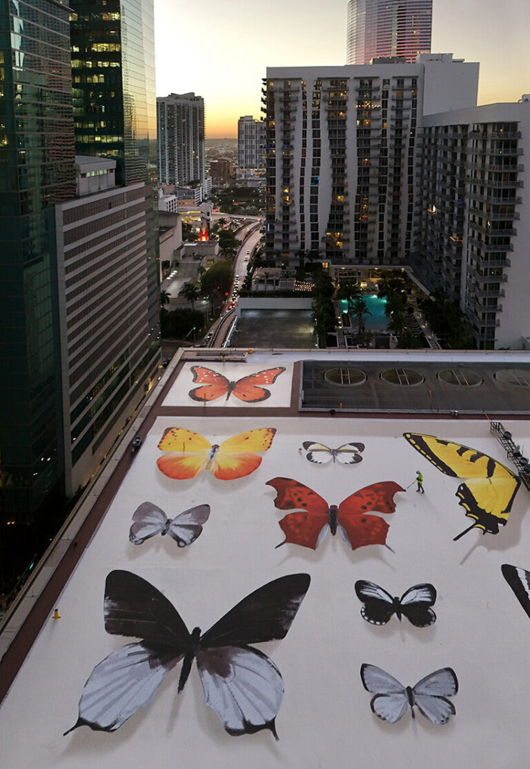 mantra brings his signature lifelike butterflies to miami’s largest ...