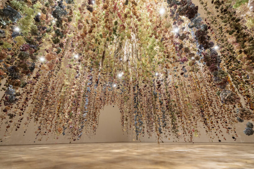 flower sculptures & digital gardens bloom at london's saatchi gallery