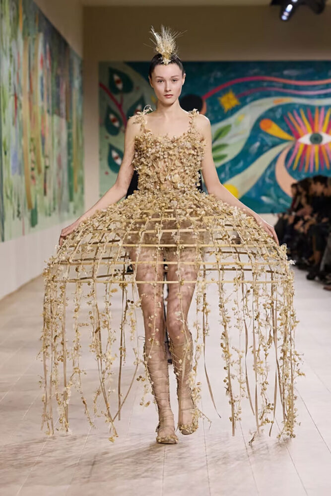 rithika merchant’s embroidered flower installation blossoms around dior ...