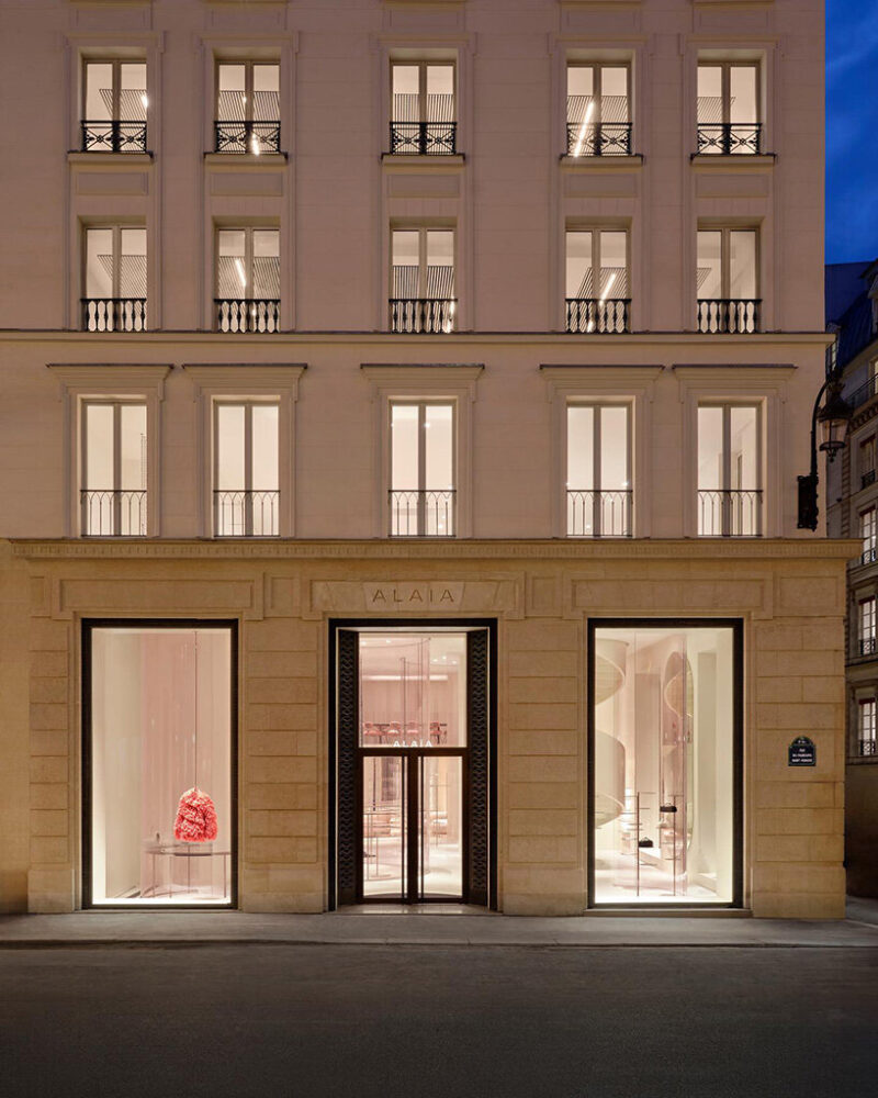 SANAA reflects alaïa's sculptural fashion identity in rue du faubourg saint-honoré flagship