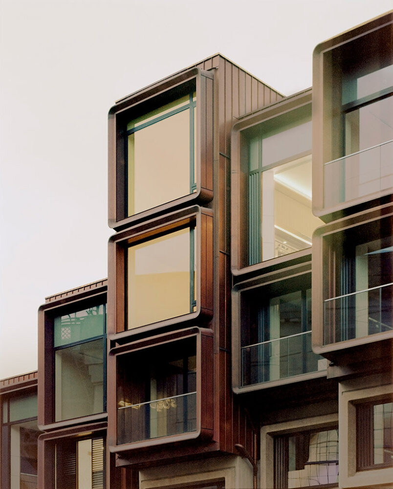 BVN restores sydney's brutalist sirius building with copper balconies