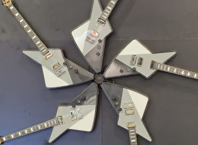 color-changing electric guitars use e ink displays to switch styles