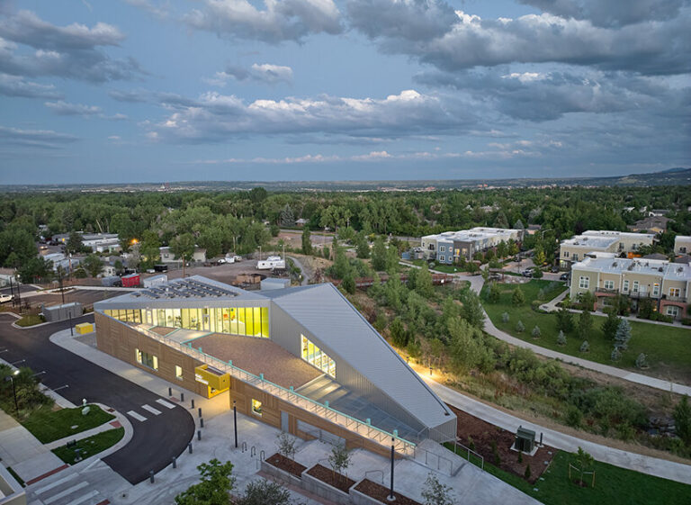 colorado's north boulder library designed angular geometries