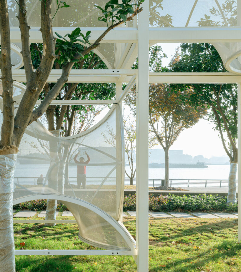 membranes soften people's architecture office installation, shanghai