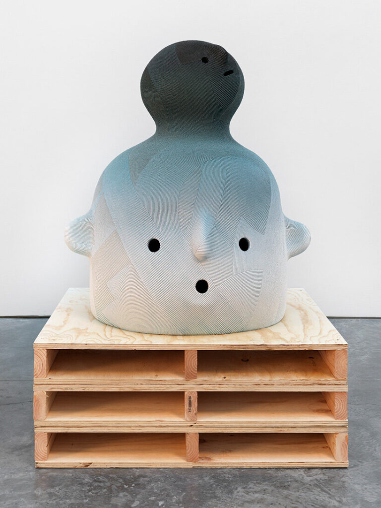 textural ceramic 'masks' by en iwamura show at ross + kramer NY