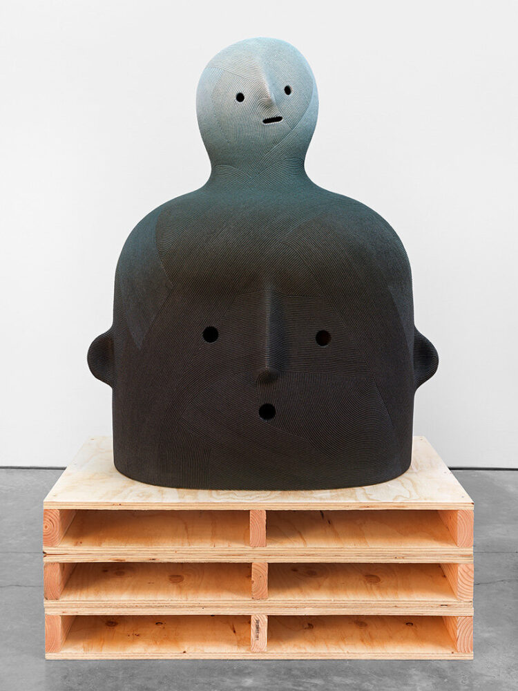 textural ceramic 'masks' by en iwamura show at ross + kramer NY