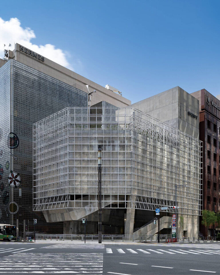 ginza sony park opens with vertical promenade linking tokyo's skyline ...