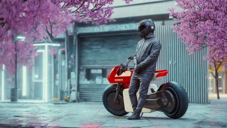 akira bike-inspired ichiban electric motorcycle has a godzilla mode