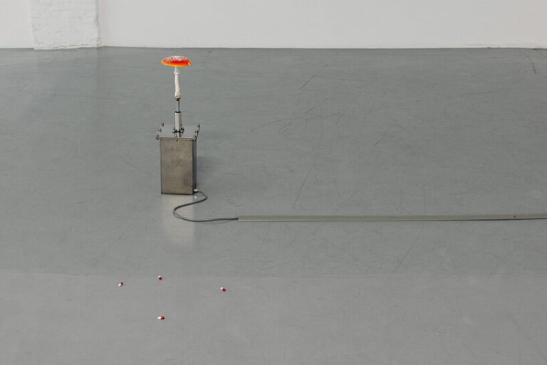 mushroom replica spins on its axis in carsten höller's exhibition at ...