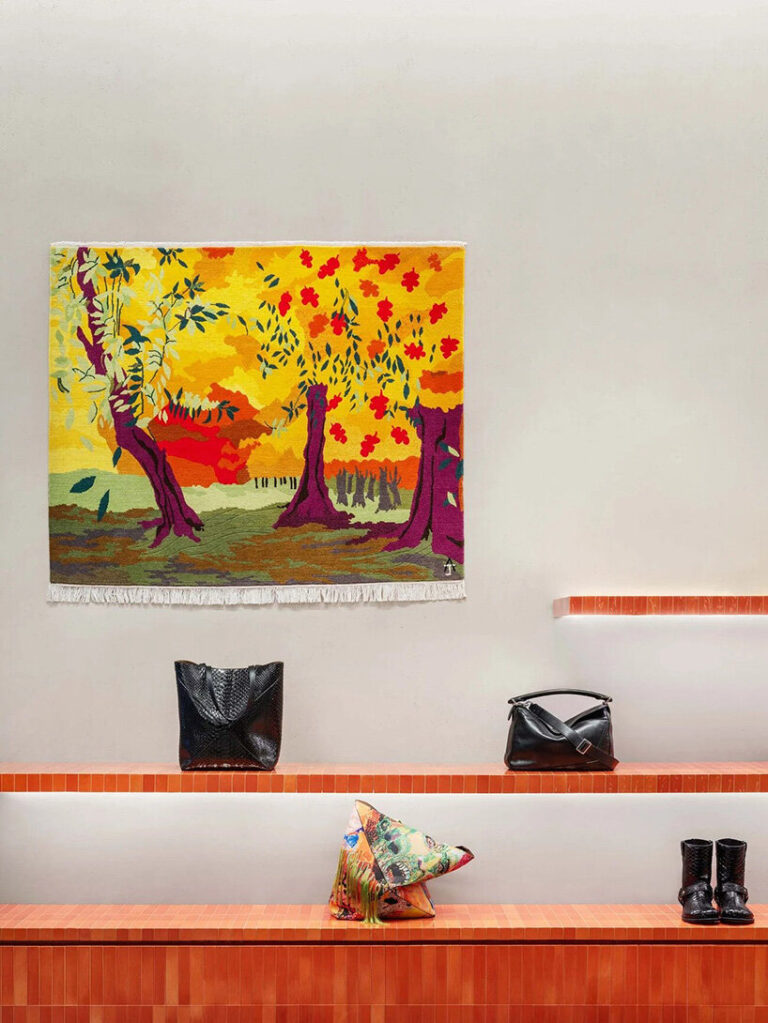 casa LOEWE shanghai opens with facade clad in 35,536 individual golden ...