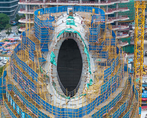 biomorphic tencent HQ by MAD architects takes shape in shenzhen