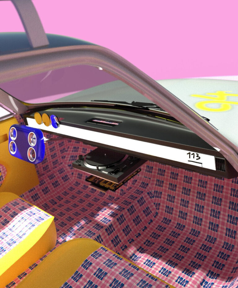 peugeot design lab turns 504 coupe into a pink racer for hill climb