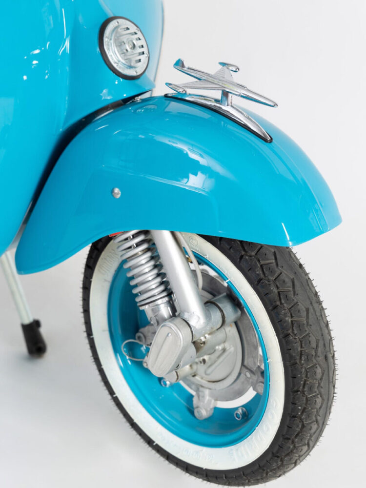 retrokit converts gas-powered vespa into modern electric scooter