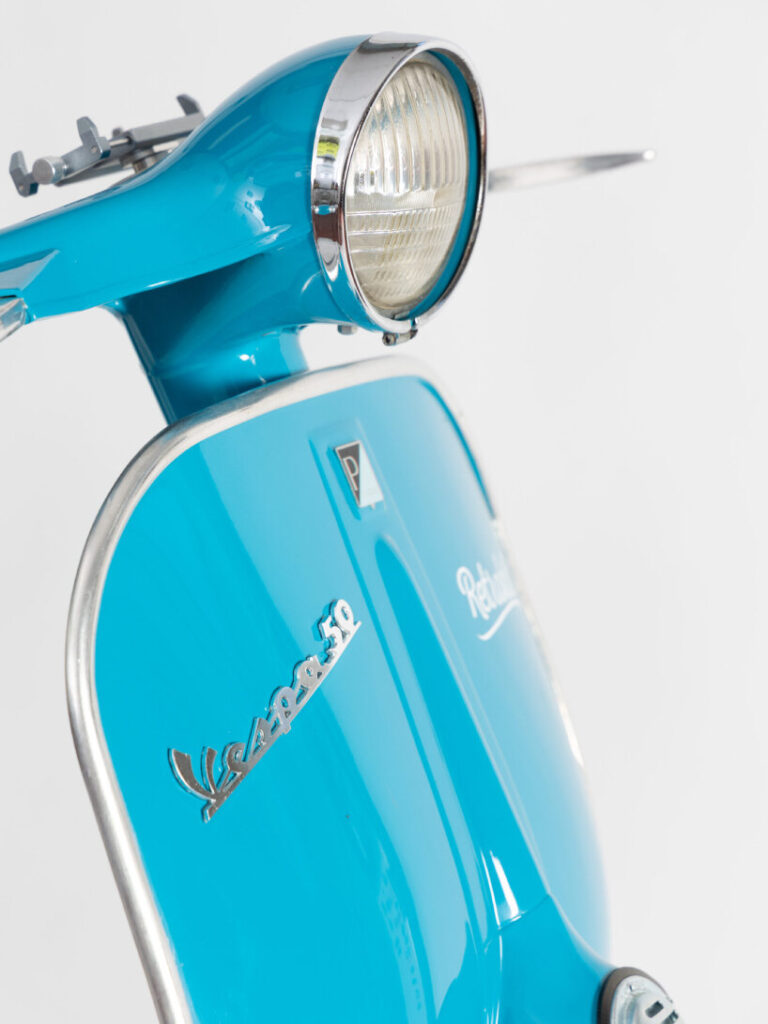retrokit converts gas-powered vespa into modern electric scooter