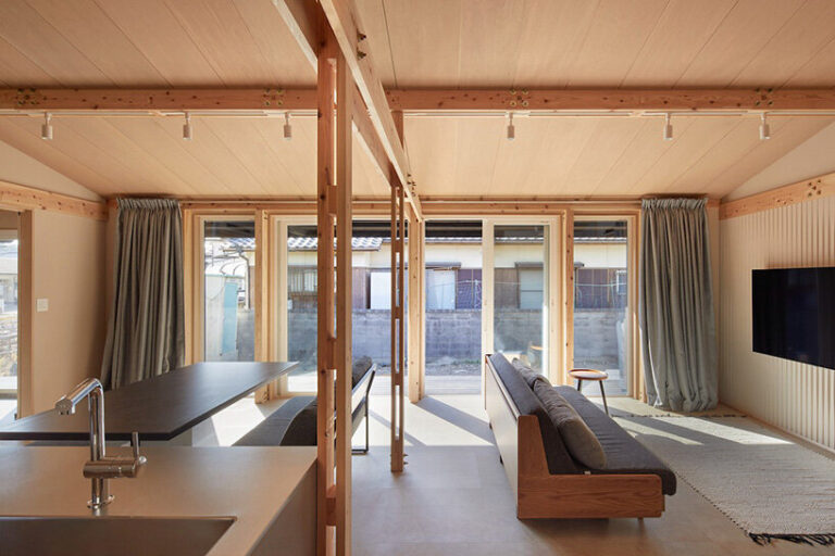 self-assembled residence by VUILD runs on renewable solar energy at japan’s art island